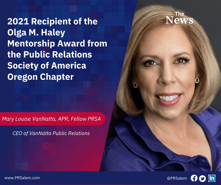 VanNatta Honored with Olga M. Haley Mentorship Award from Oregon Public ...
